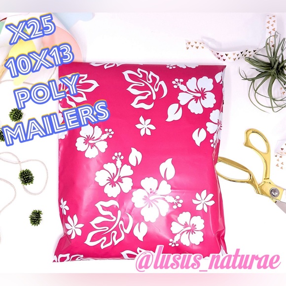 Office | X25 1x13 Poly Mailers Envelopes Pink Tropical Self Sealing ...